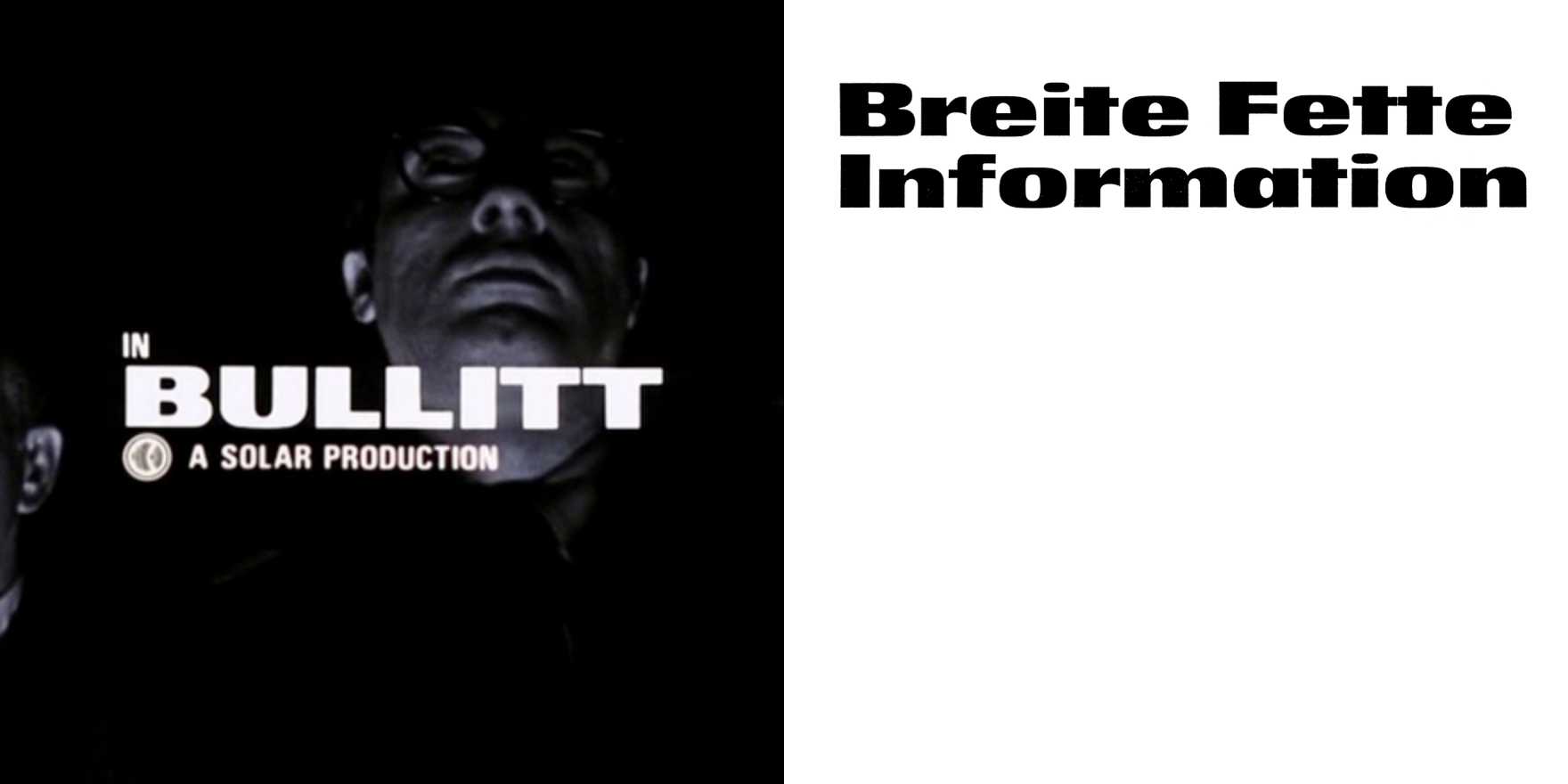 Bullitt (1968) opening title sequence - Fonts In Use