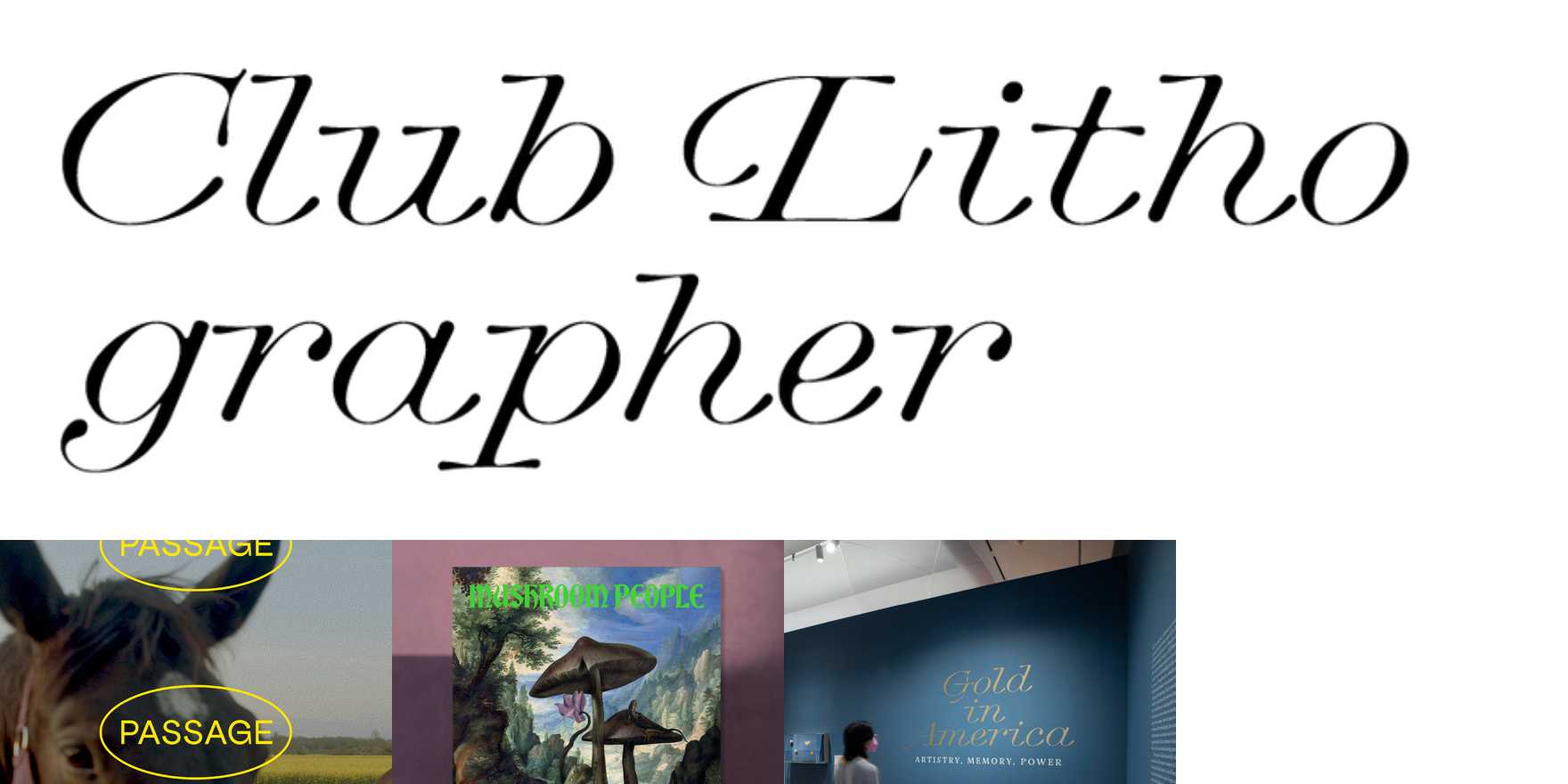 Club Lithographer in use - Fonts In Use