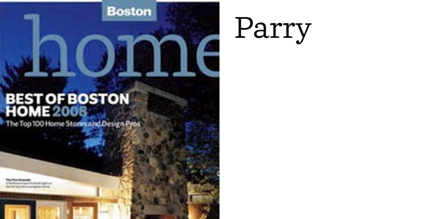 Boston Home magazine - Fonts In Use