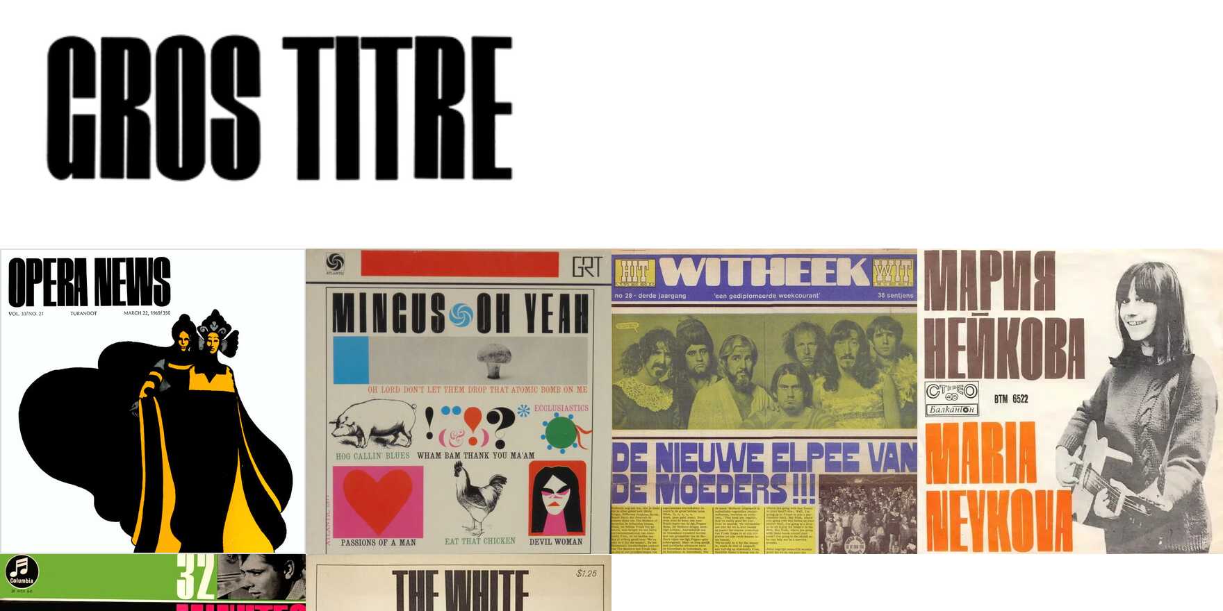 Gros Titre in use - Fonts In Use