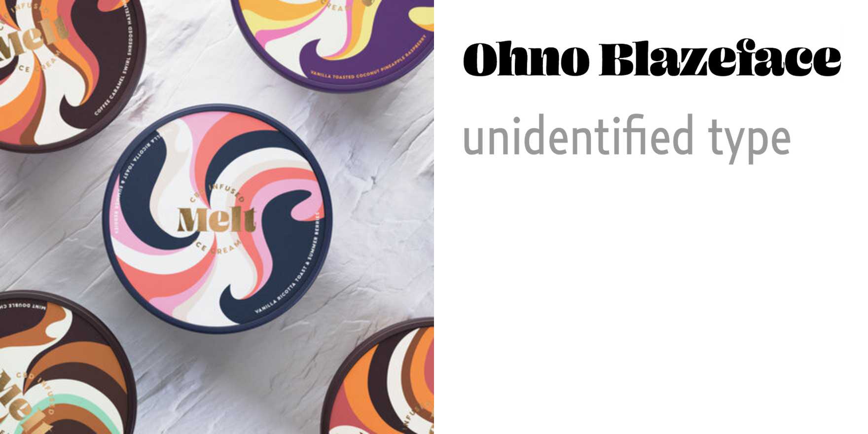 Melt CBD Infused Ice Cream - Fonts In Use