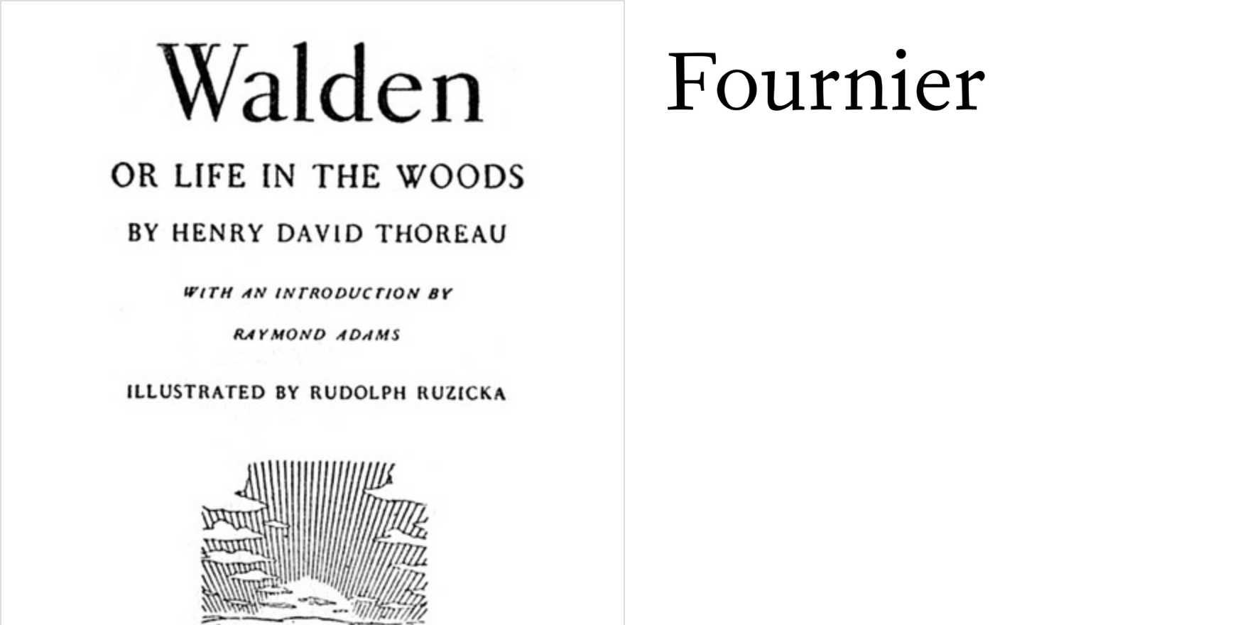 Walden, or Life in the Woods (The Lakeside Press edition) - Fonts In Use