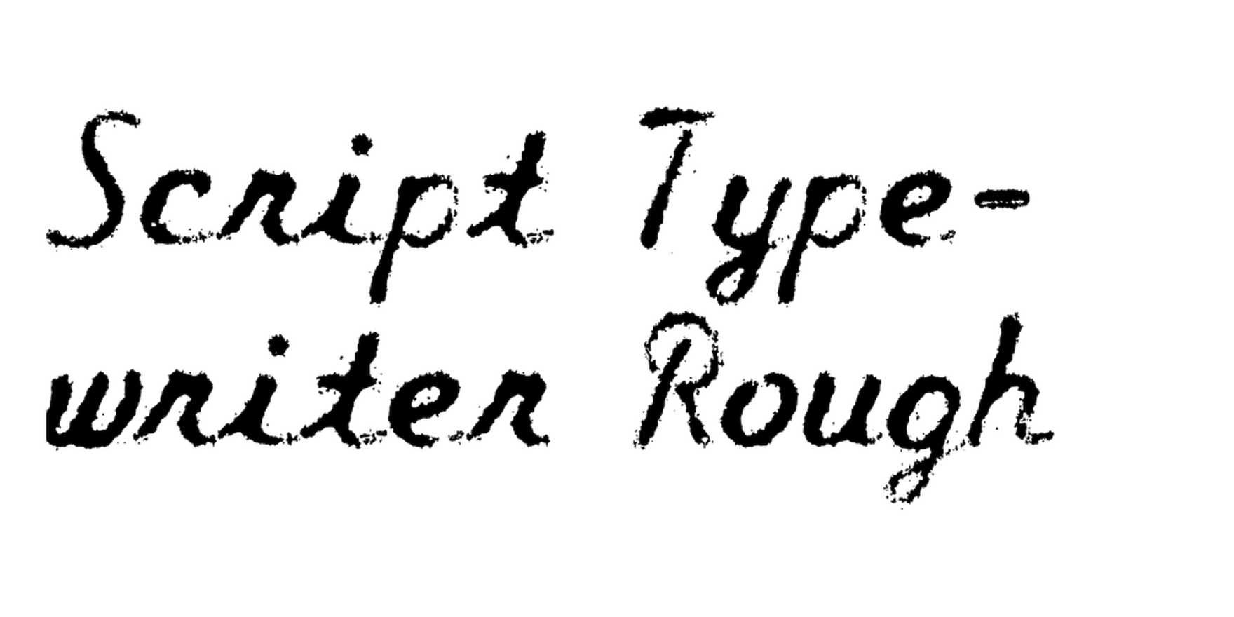 script typeface typewriter