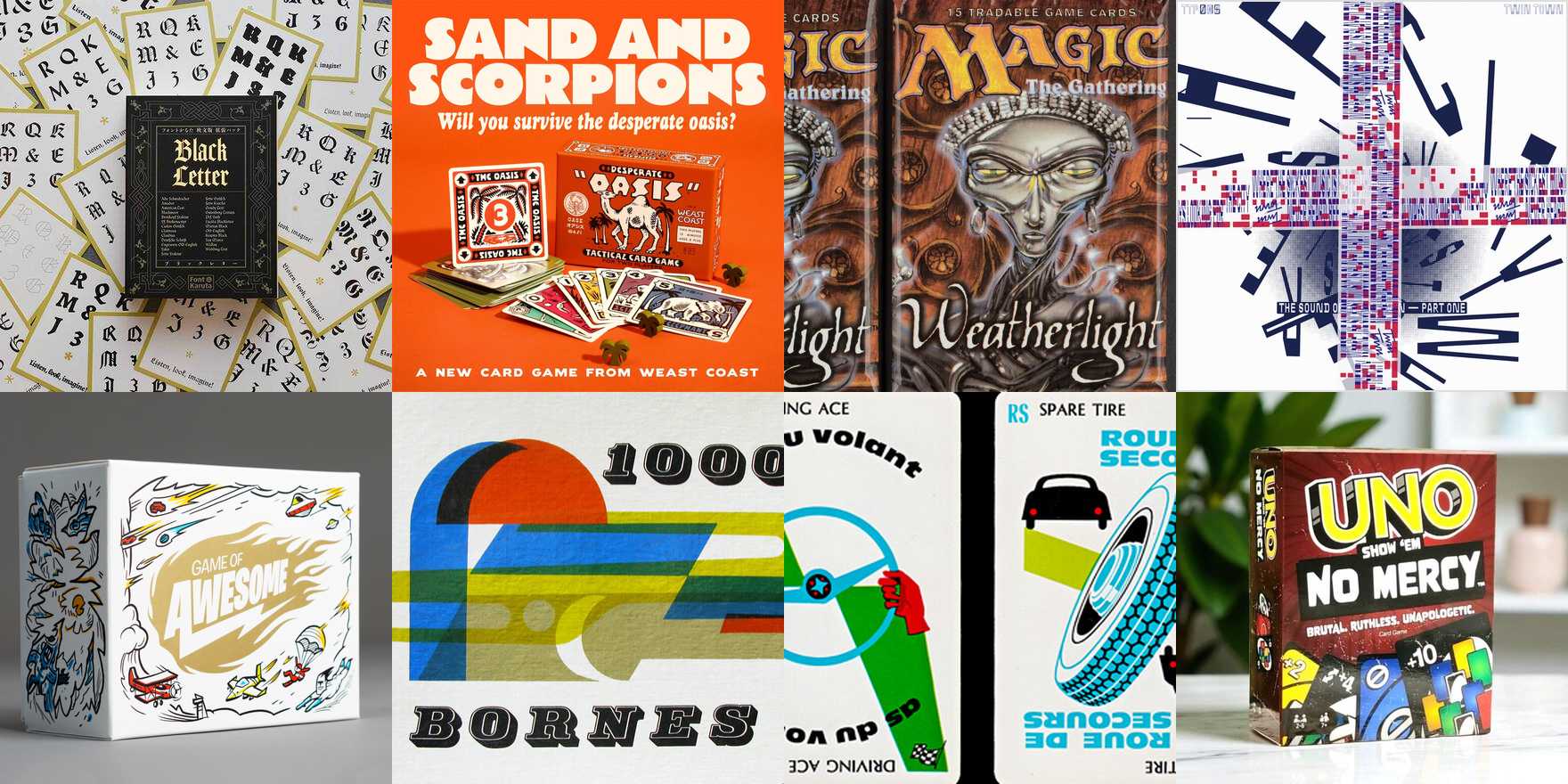 card games - Fonts In Use
