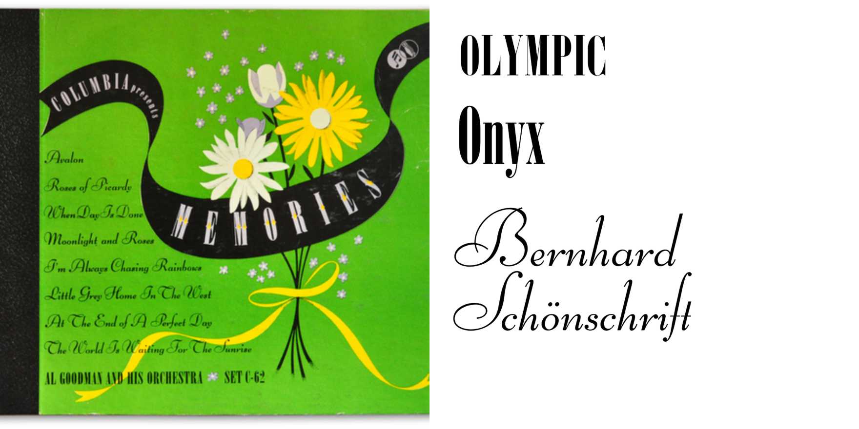 Al Goodman and His Orchestra – Memories album art - Fonts In Use