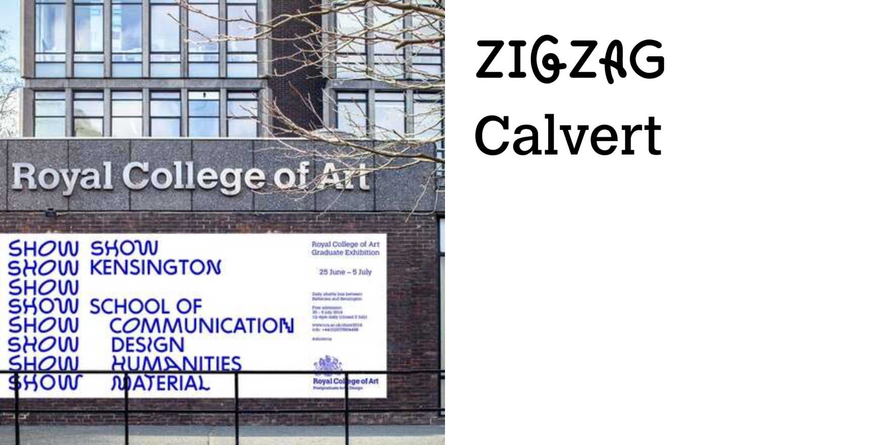 RCA SHOW 2016 - Fonts In Use