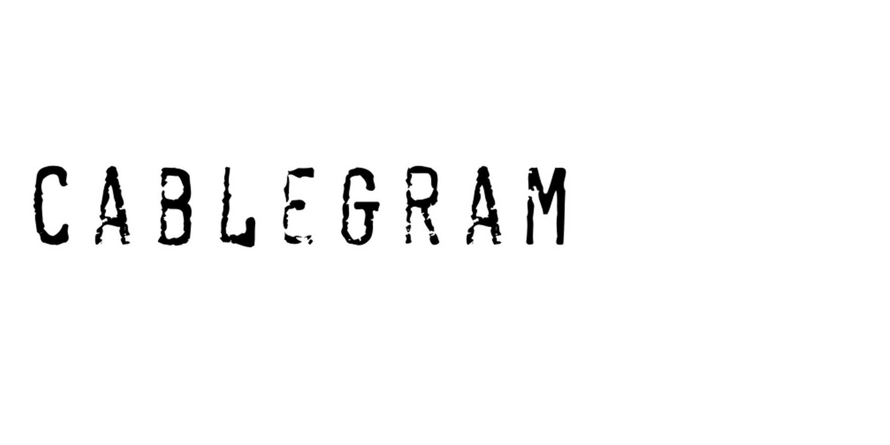 Cablegram in use - Fonts In Use