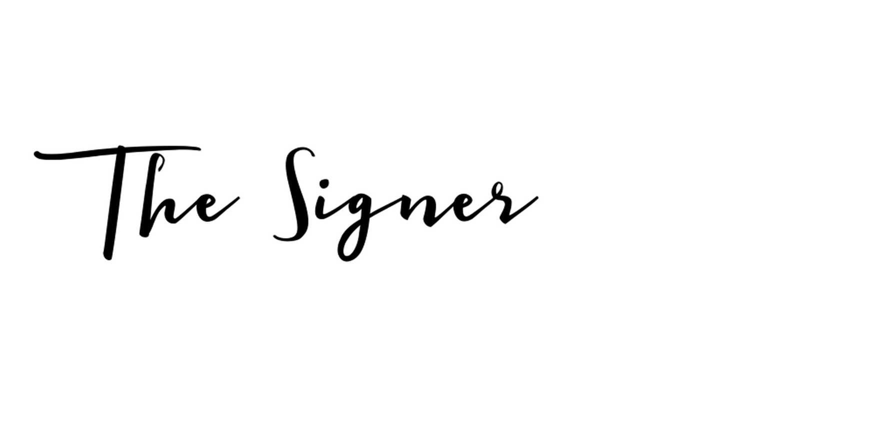 The Signer in use - Fonts In Use