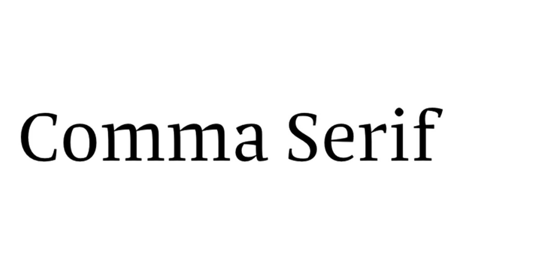Comma Serif in use - Fonts In Use