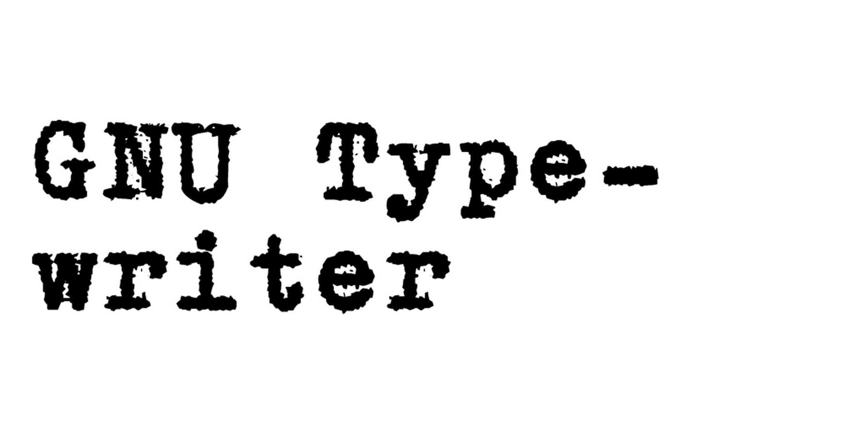 GNU Typewriter in use - Fonts In Use