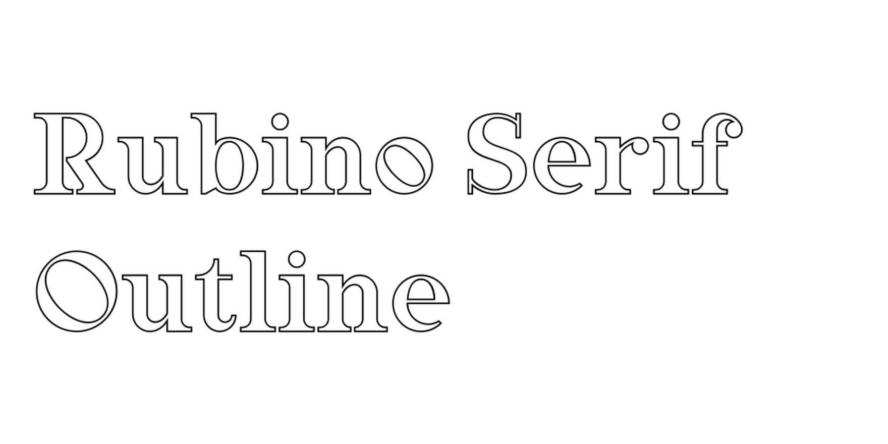 Rubino Serif Outline in use - Fonts In Use