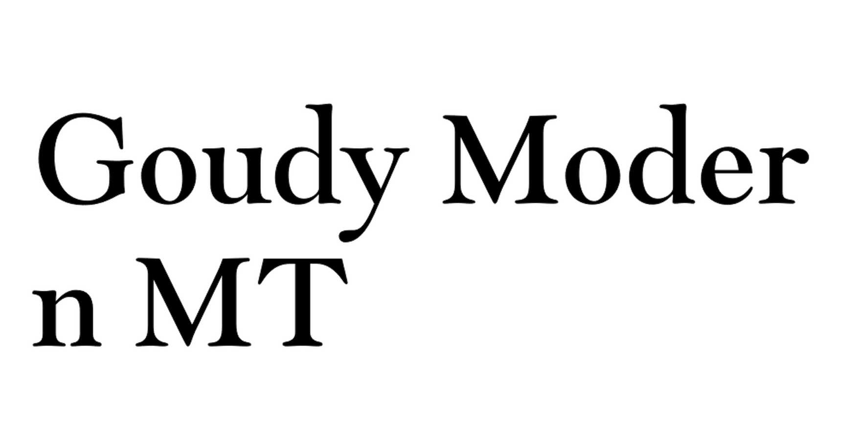 Goudy Modern MT in use - Fonts In Use