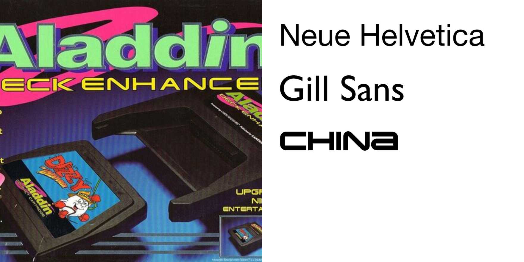 Aladdin Deck Enhancer - Fonts In Use