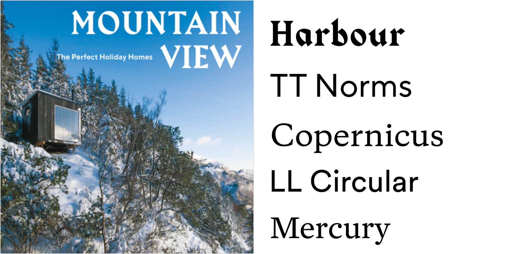 Mountain View - Fonts In Use