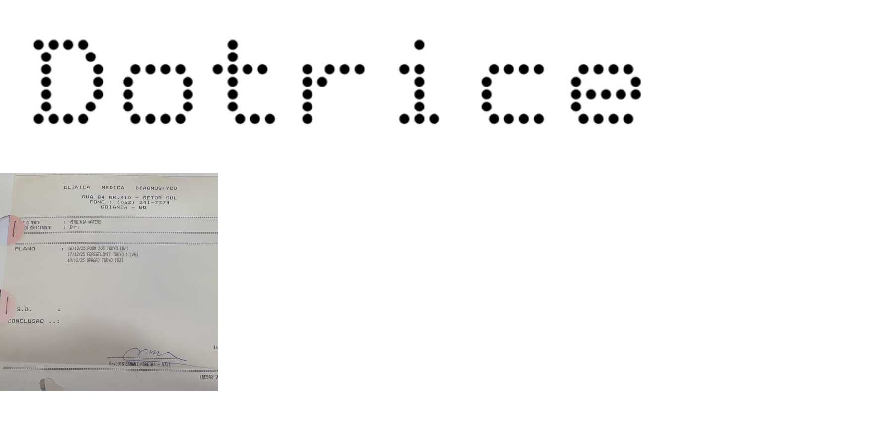 dot matrix printer font