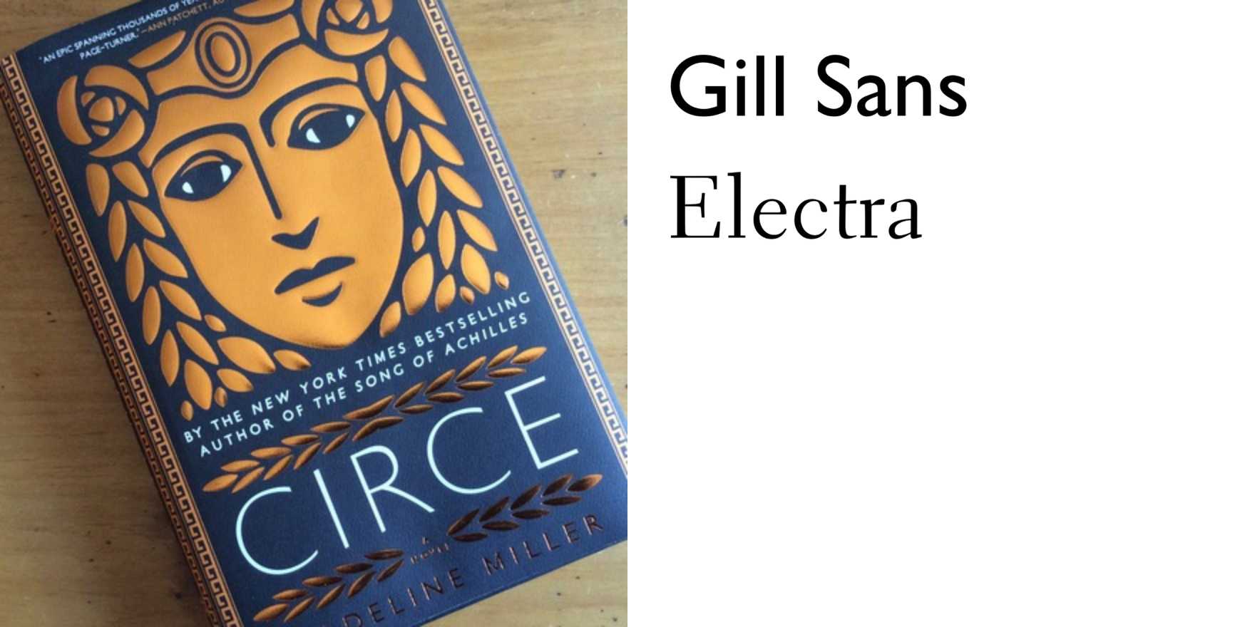 Circe by Madeline Miller (Little, Brown) - Fonts In Use