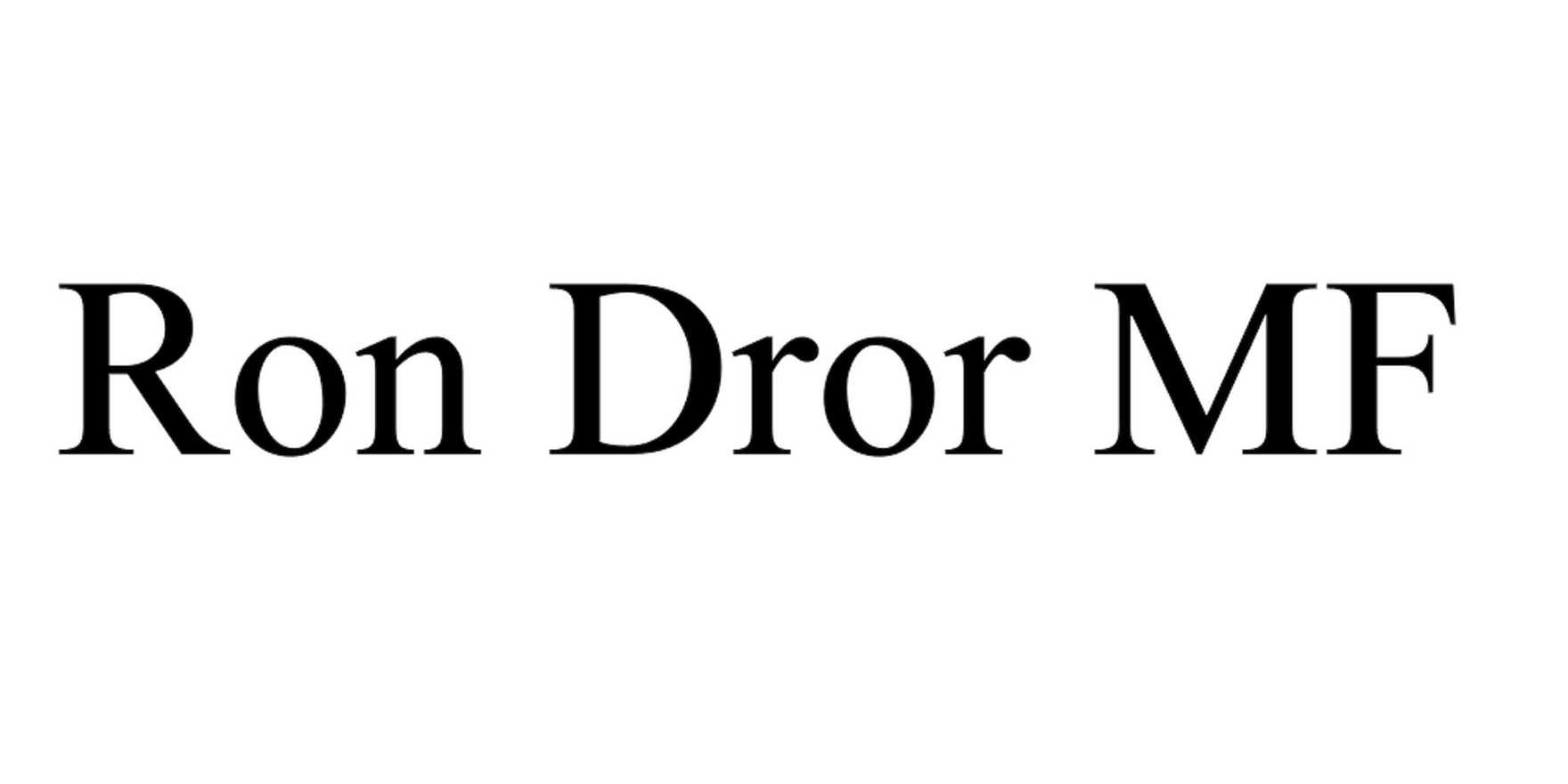 Ron Dror MF in use - Fonts In Use