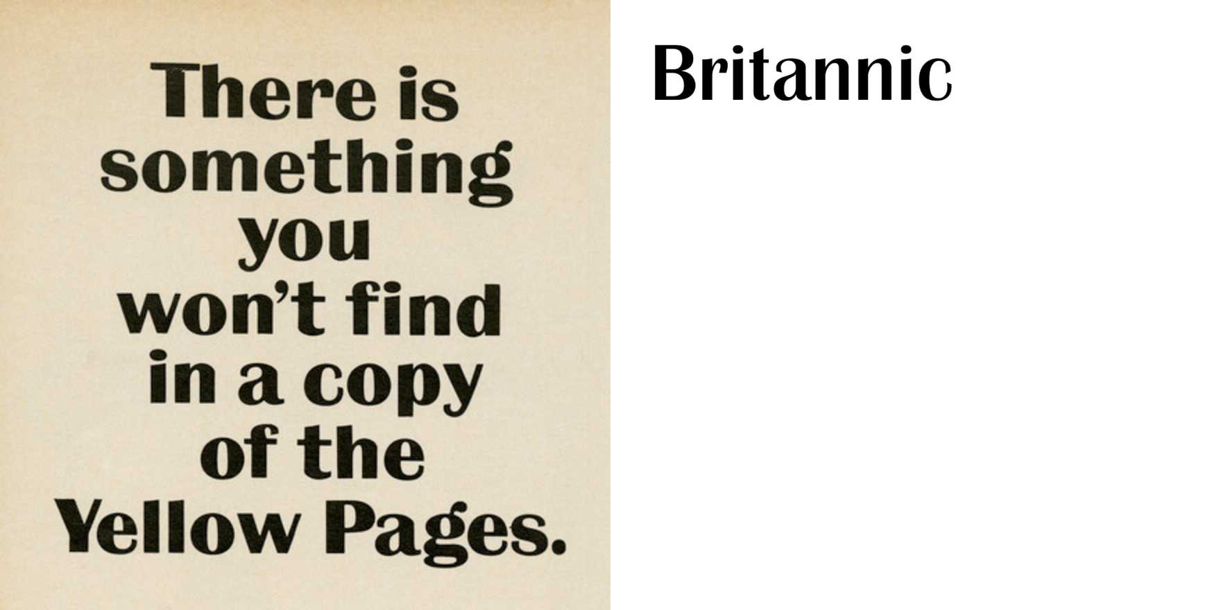 Yellow Pages ads (1966) - Fonts In Use