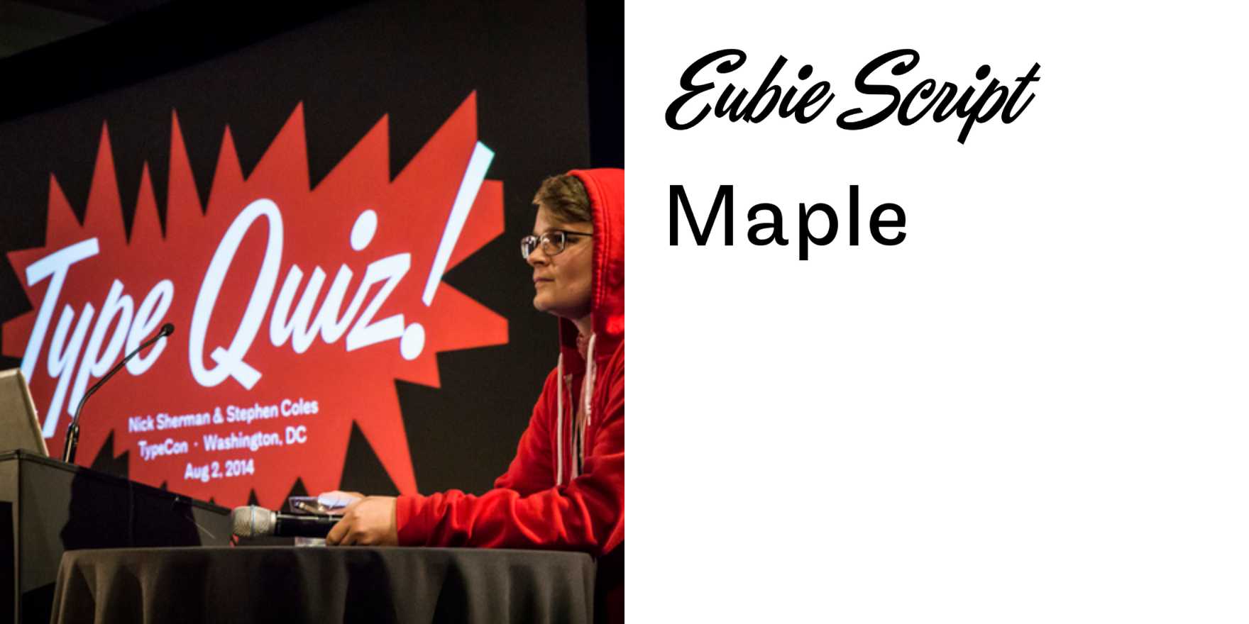 2014 TypeCon Type Quiz - Fonts In Use