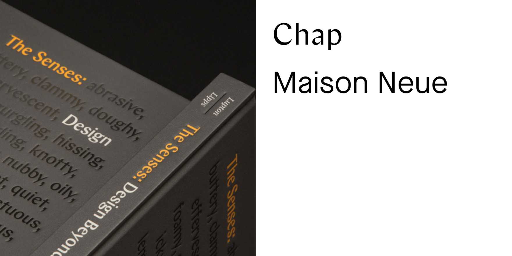 The Senses: Design Beyond Vision - Fonts In Use