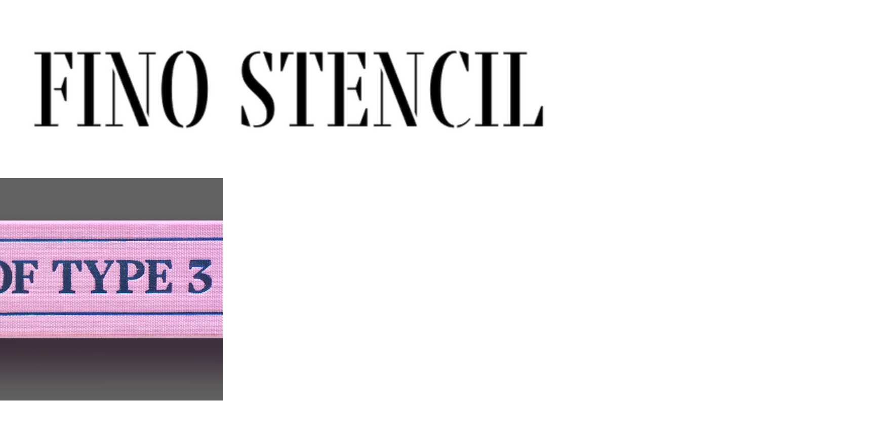 Fino Stencil in use - Fonts In Use