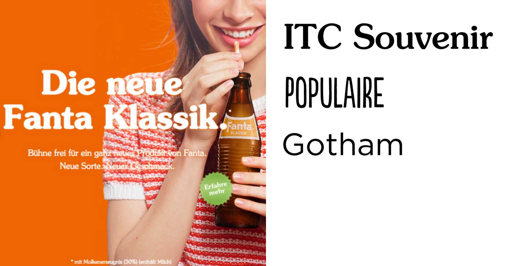 Fanta Klassik - Fonts In Use