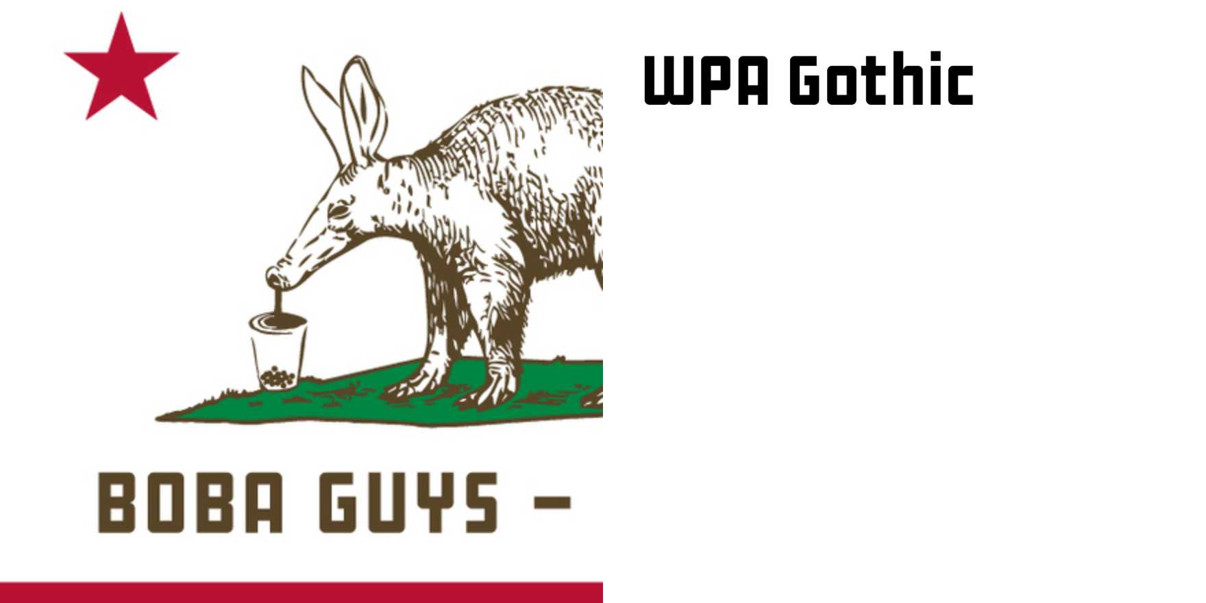 Boba Guys (alternate logo) - Fonts In Use