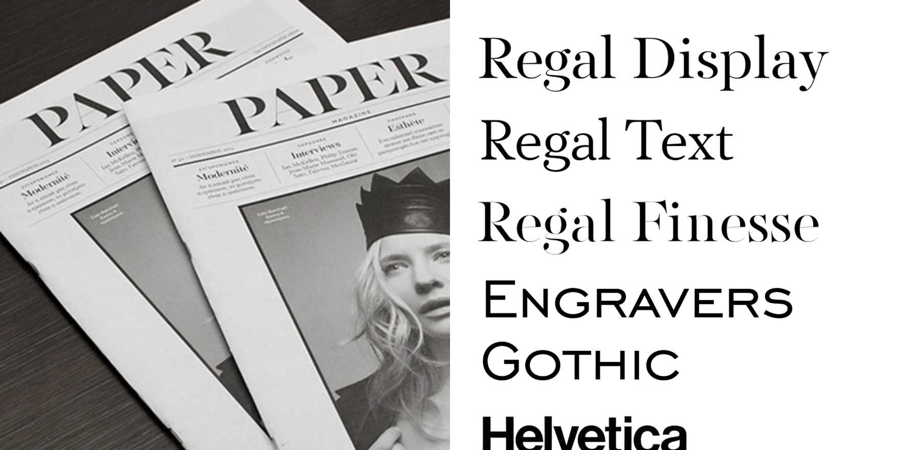 Paper magazine - Fonts In Use