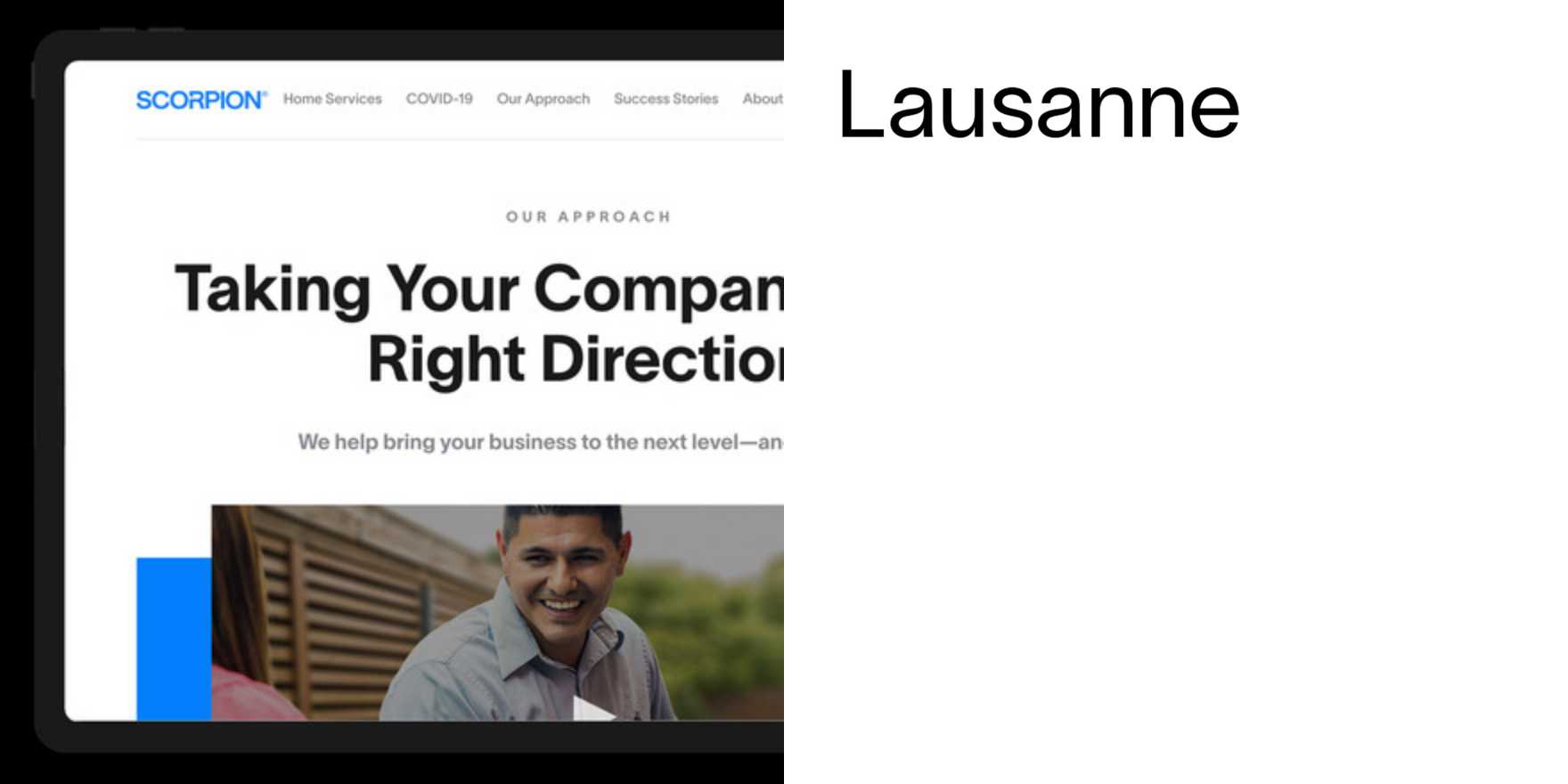 Scorpion Inc. website - Fonts In Use