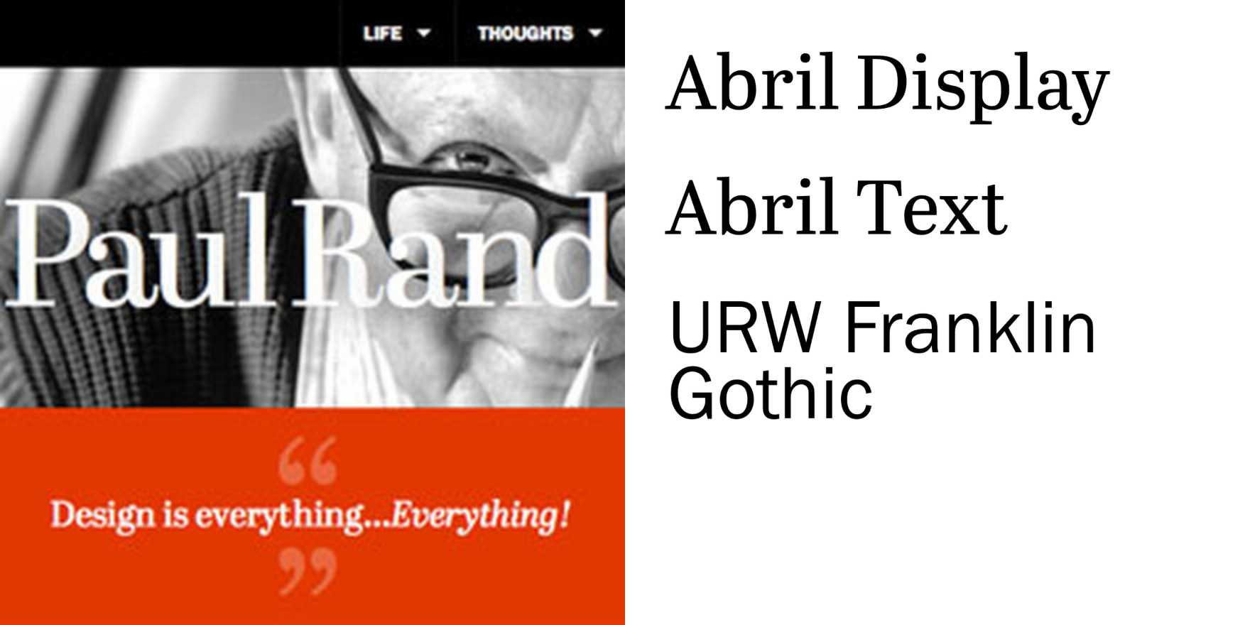 Paul Rand tribute - Fonts In Use