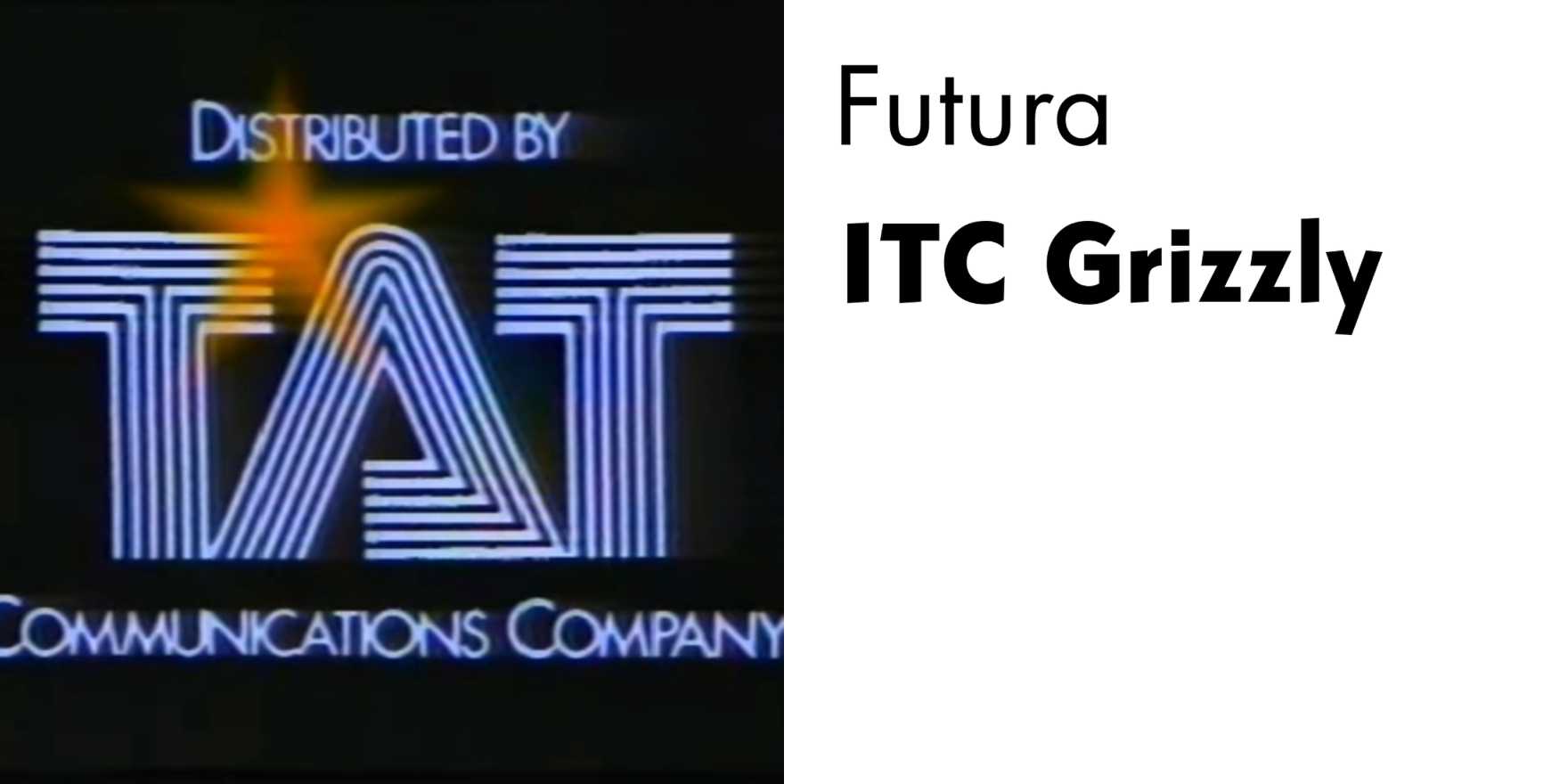 T.A.T. Communications Company and CBS logos - Fonts In Use