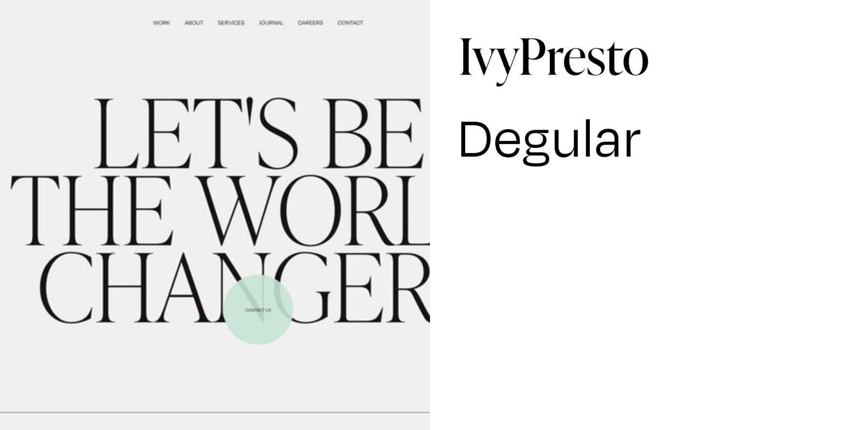 BLVR website - Fonts In Use