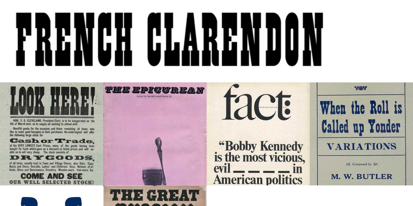French Clarendon (wood) in use - Fonts In Use