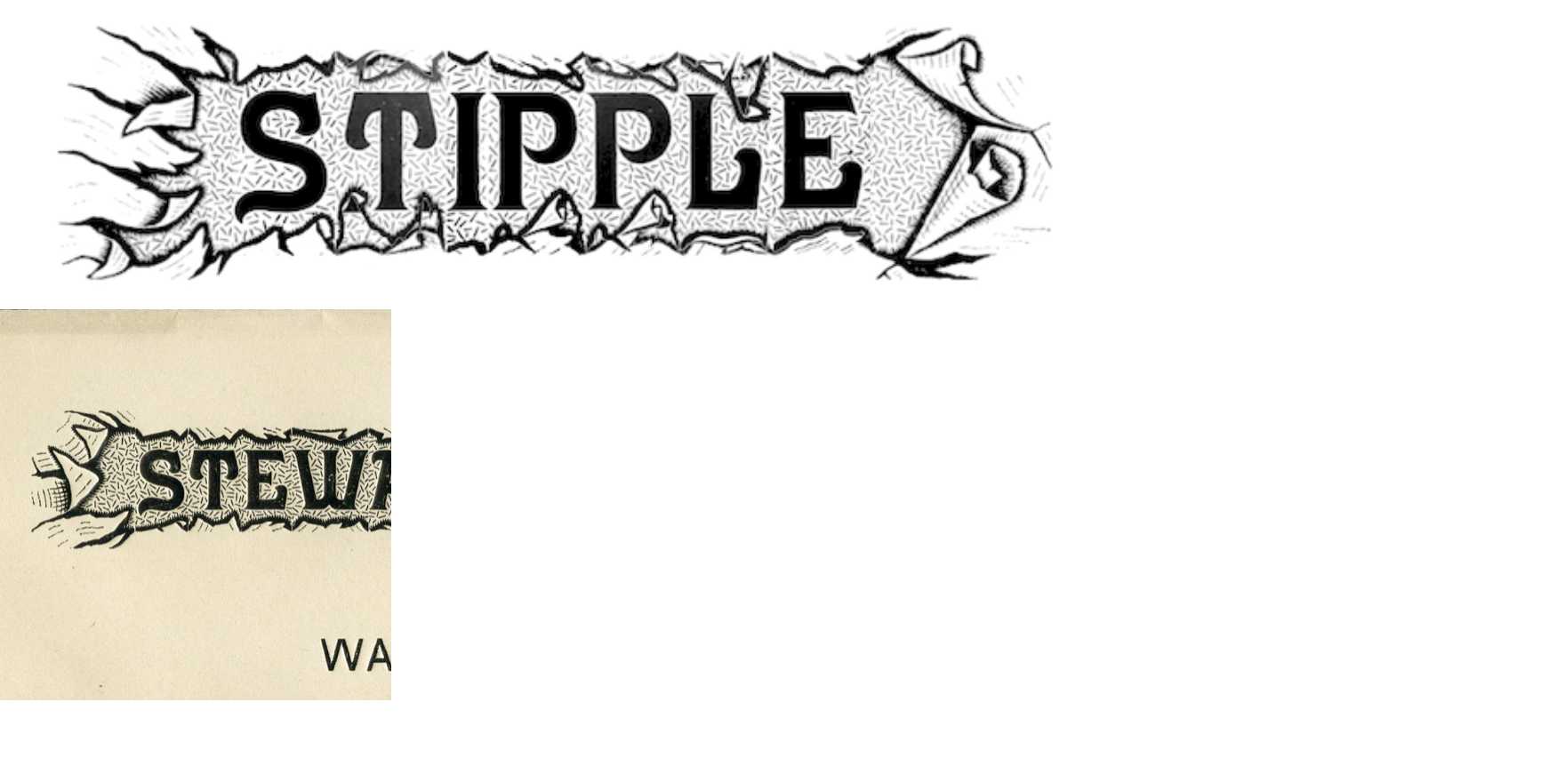 Stipple in use - Fonts In Use
