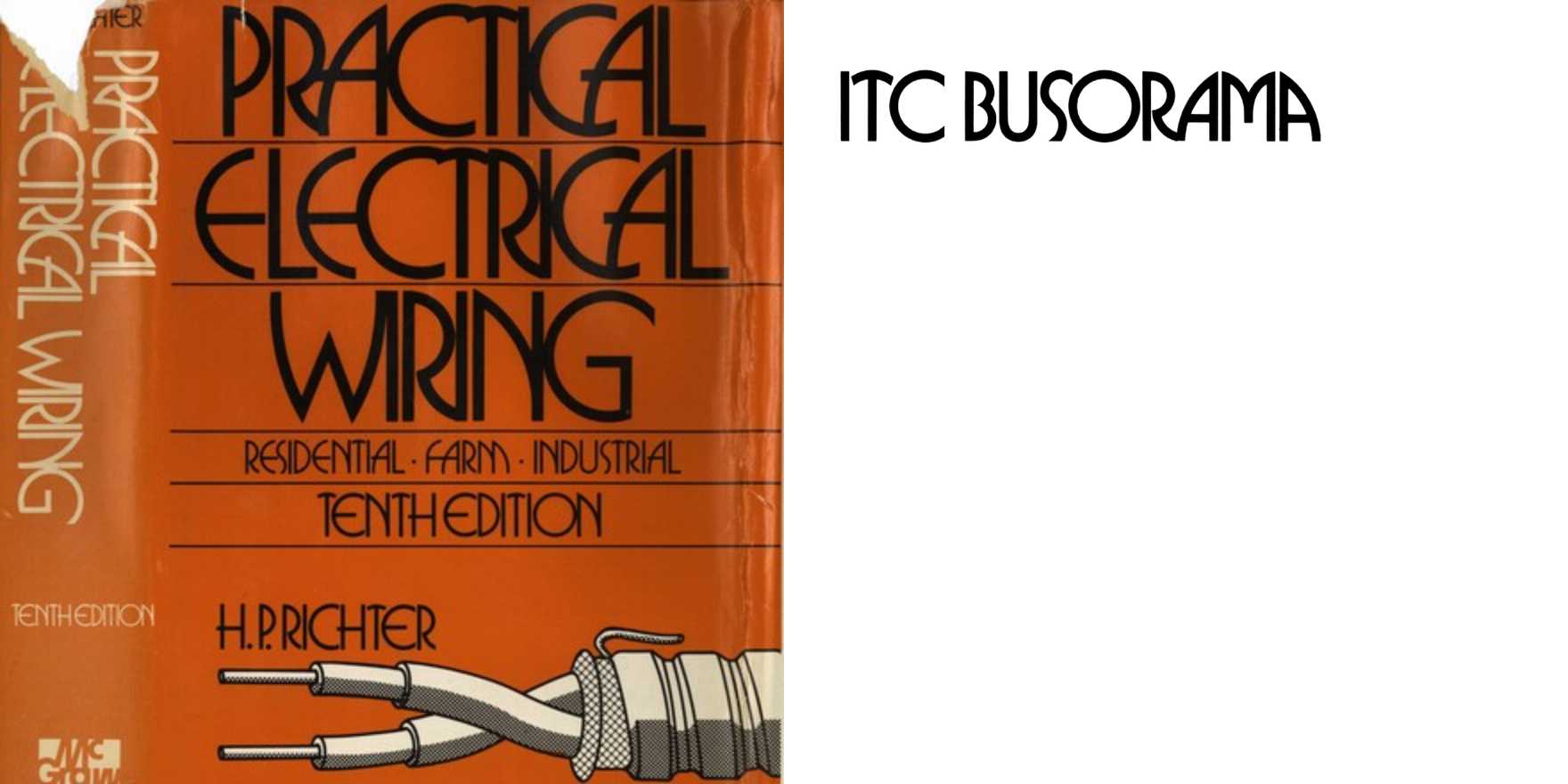 Practical Electrical Wiring by H.P. Richter (1976) - Fonts In Use