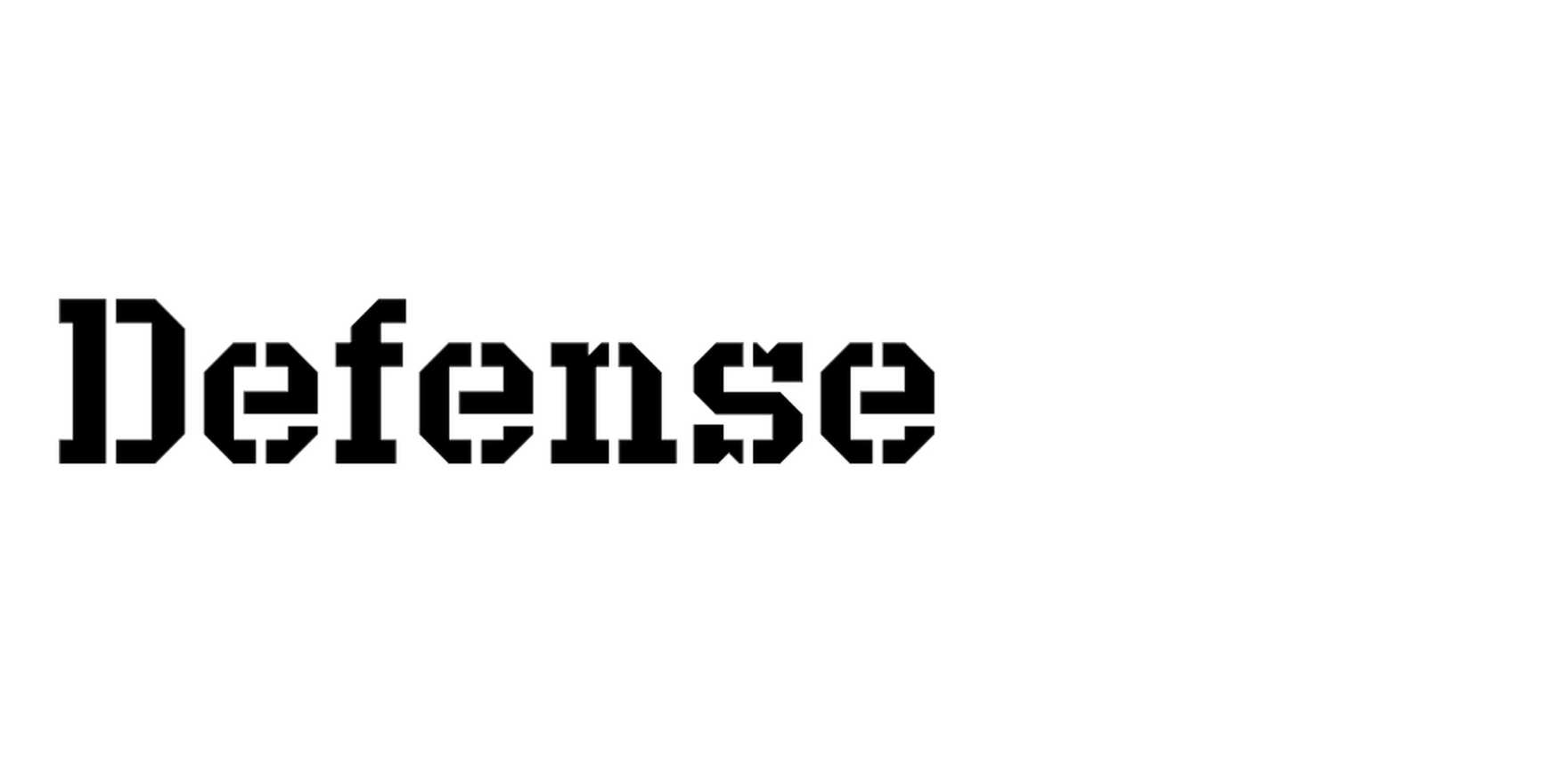 Defense in use - Fonts In Use