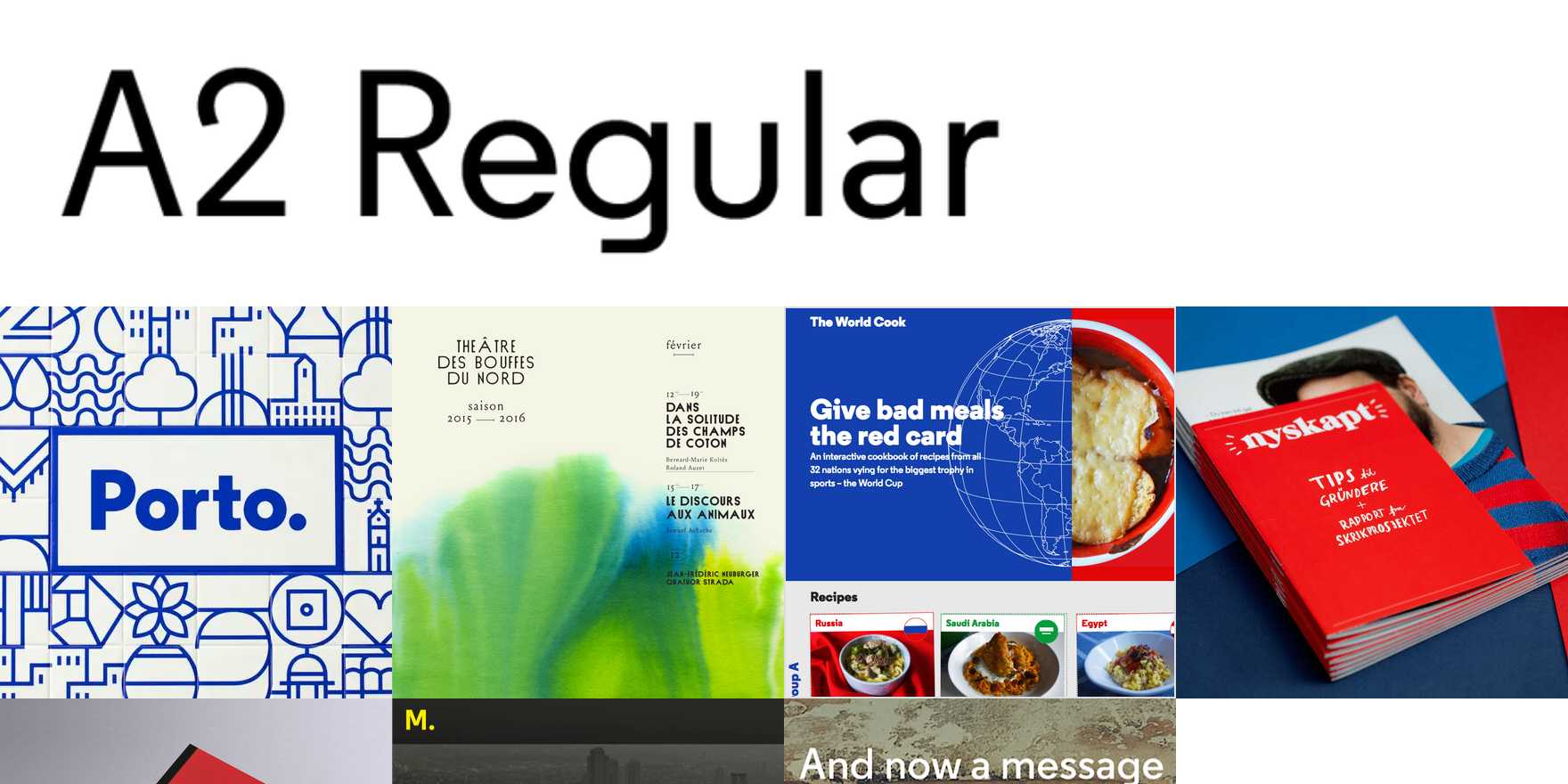 A2 Regular in use - Fonts In Use