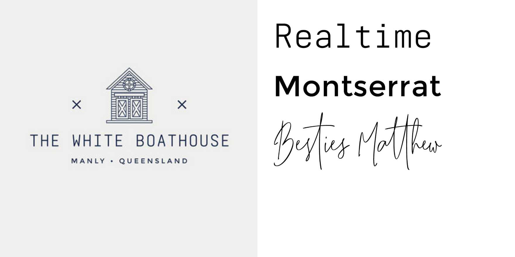 The White Boathouse - Fonts In Use