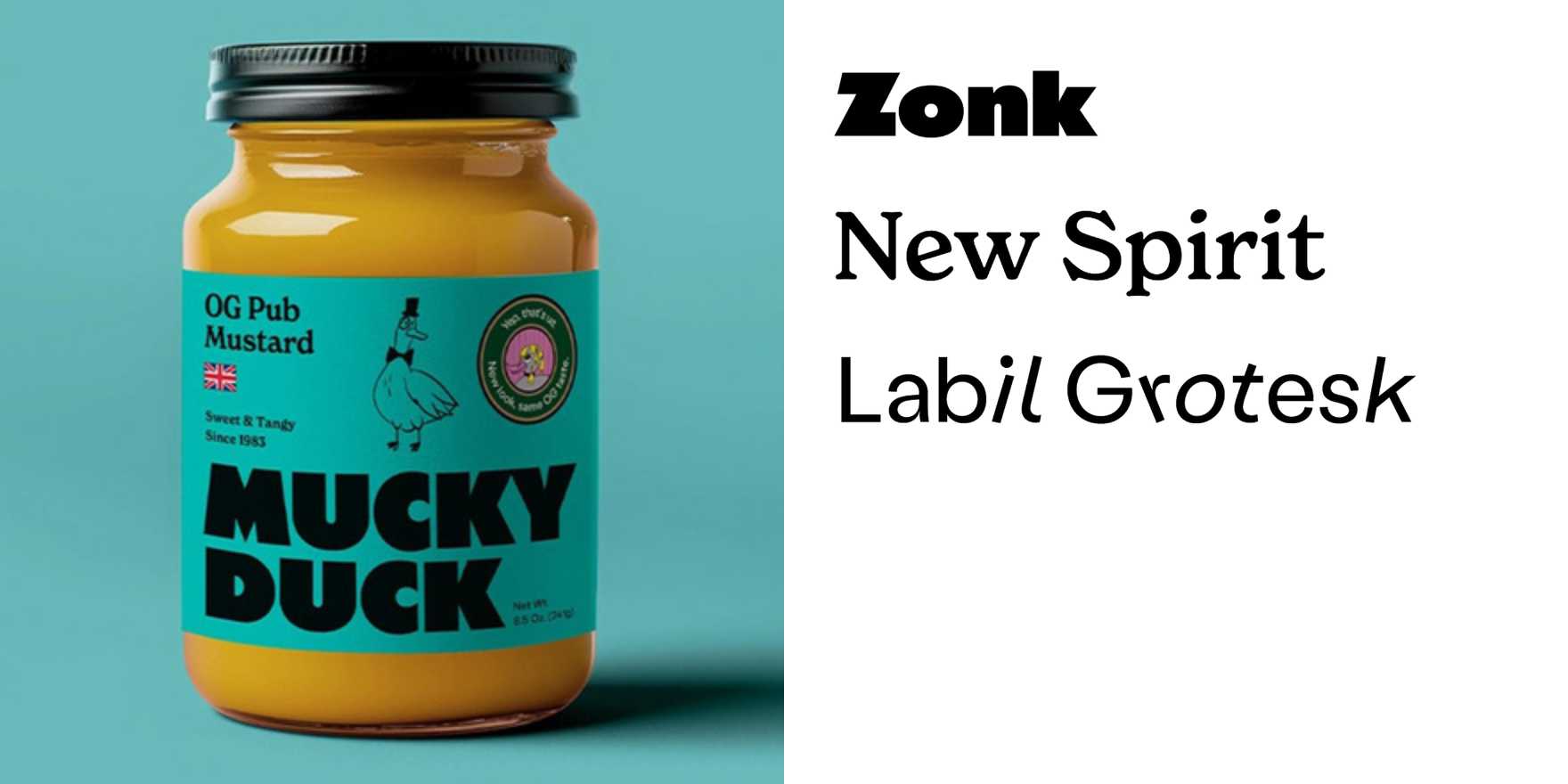 Mucky Duck branding and website - Fonts In Use