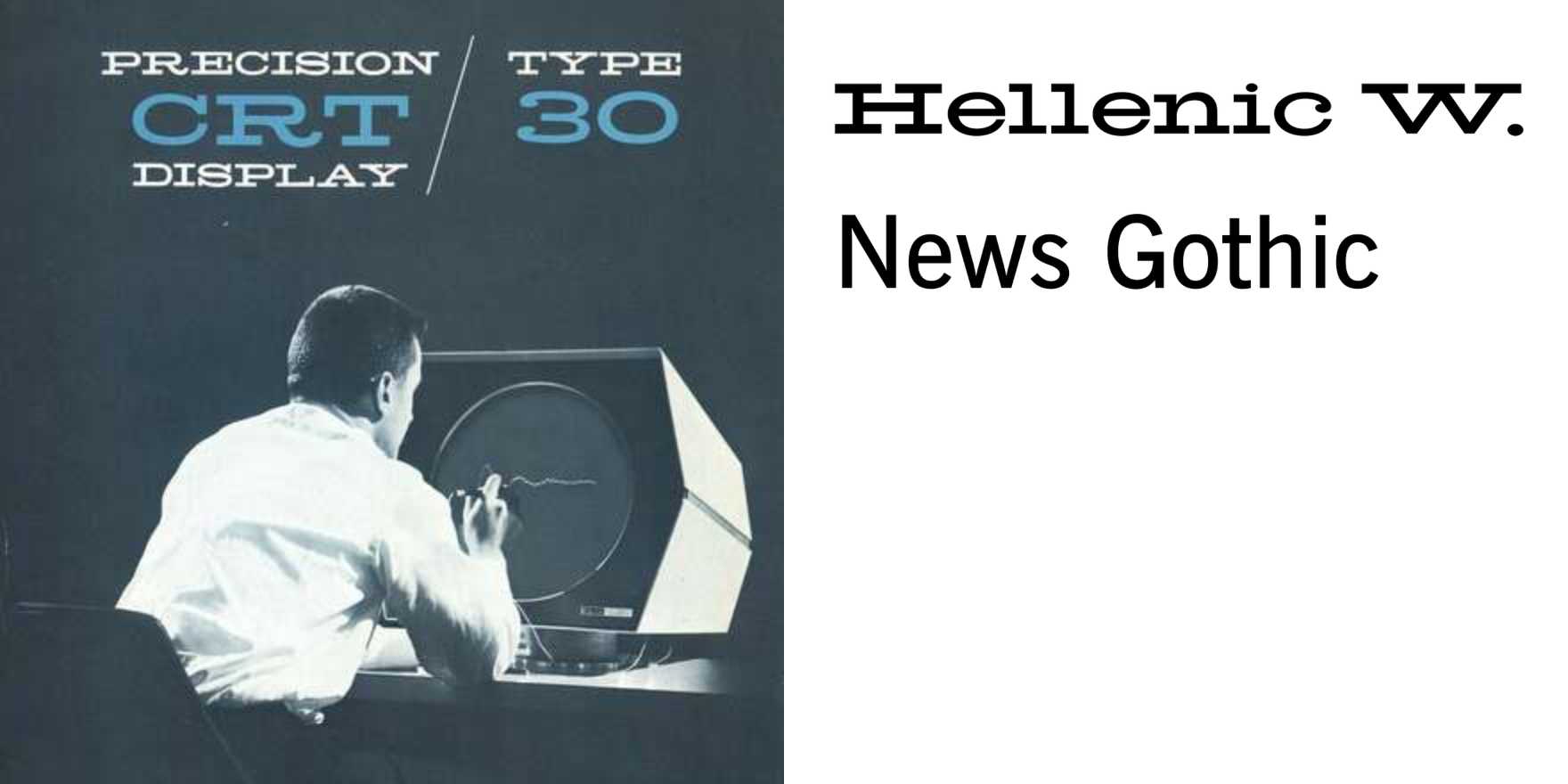 Digital Precision CRT Display Type 30 Manual - Fonts In Use