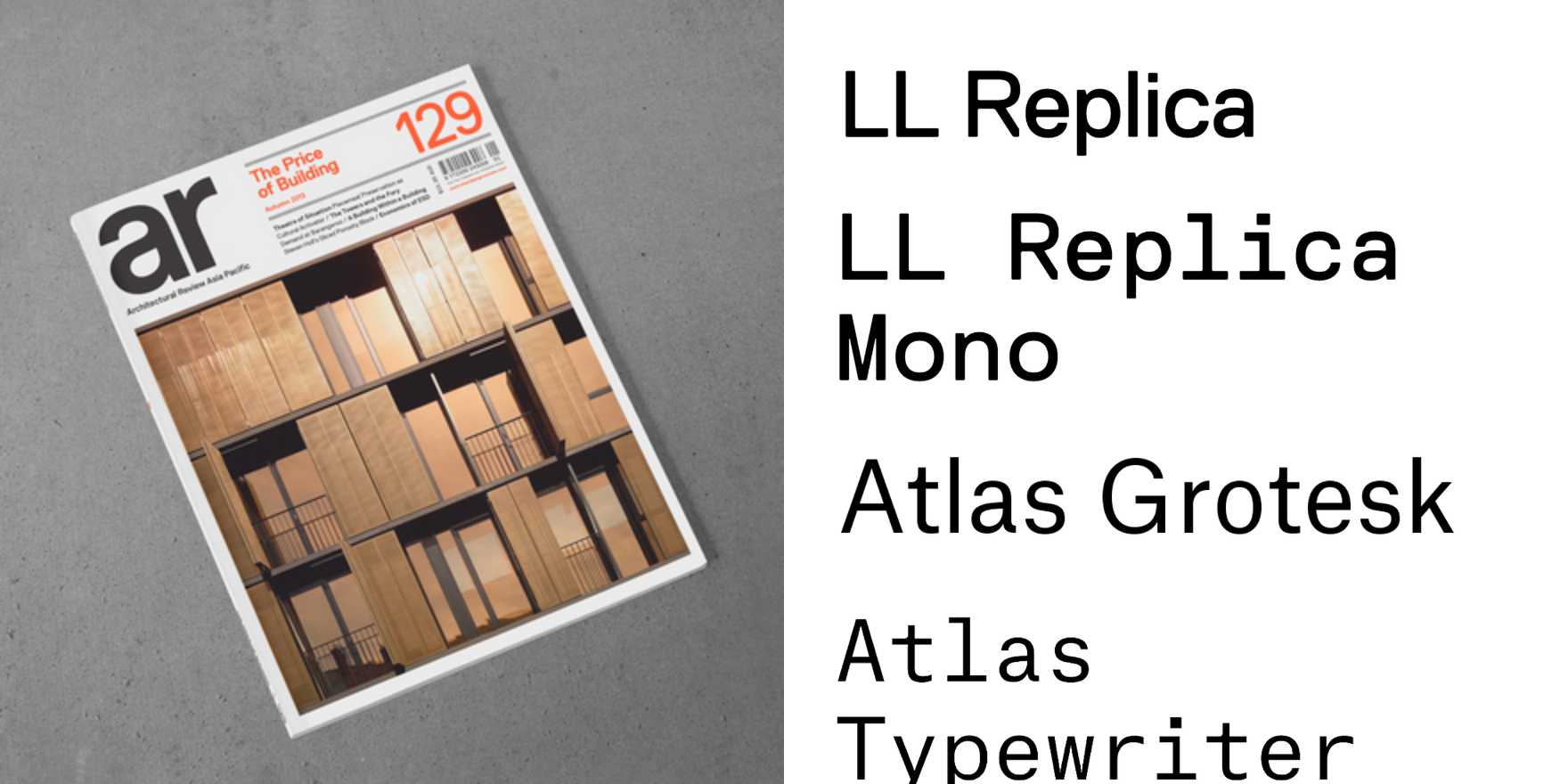 Architectural Review Asia Pacific - Fonts In Use