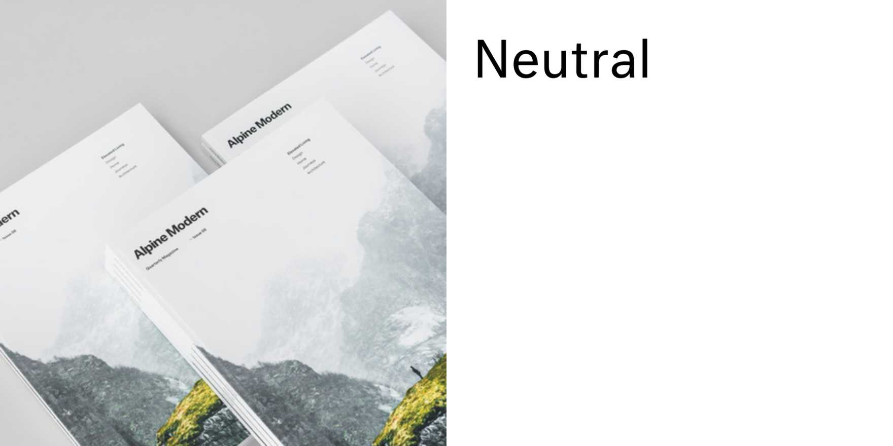 Alpine Modern magazine - Fonts In Use