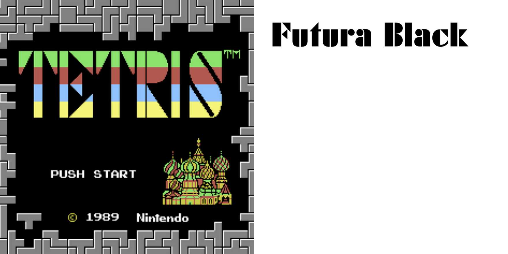 Tetris (Nintendo Entertainment System) - Fonts In Use
