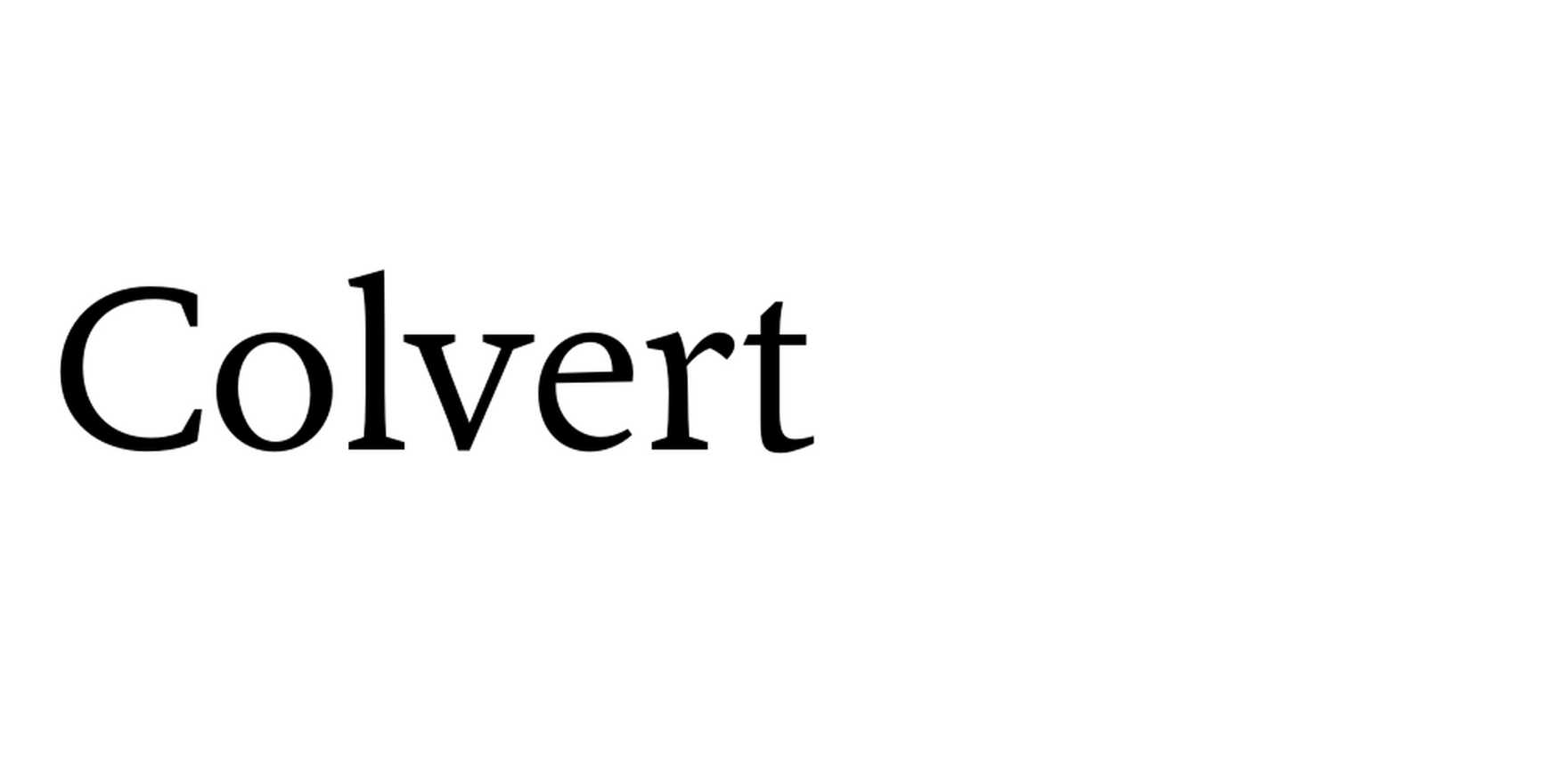 Colvert in use - Fonts In Use