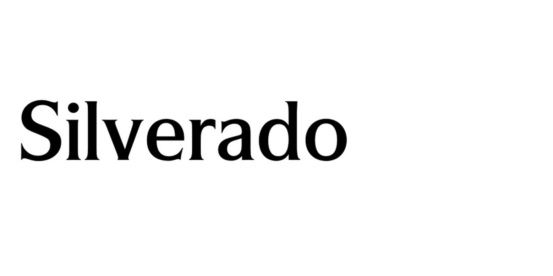 Silverado in use - Fonts In Use