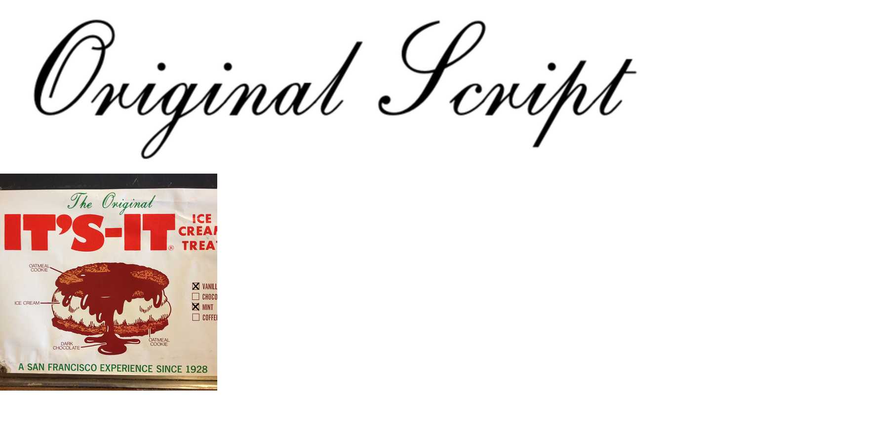 Original Script in use - Fonts In Use