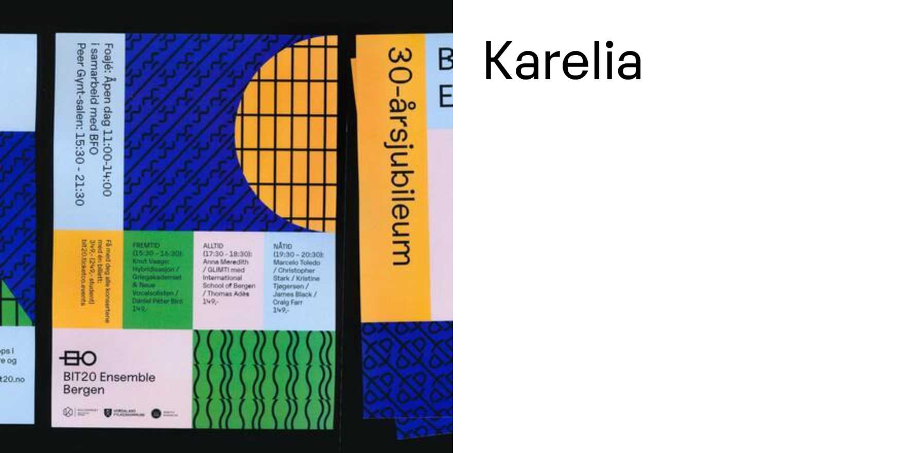 BIT20 Ensemble visual identity - Fonts In Use