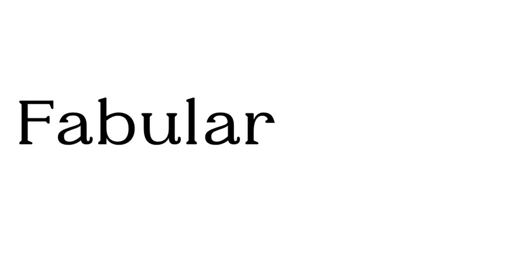 Fabular in use - Fonts In Use