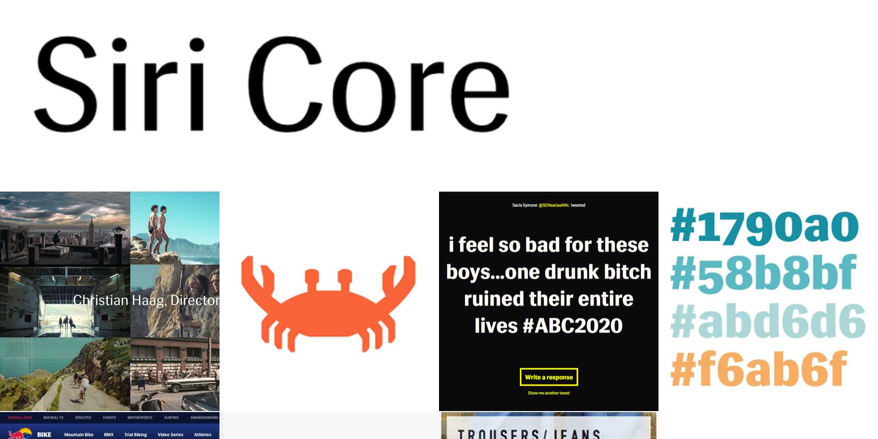 Siri Core in use - Fonts In Use