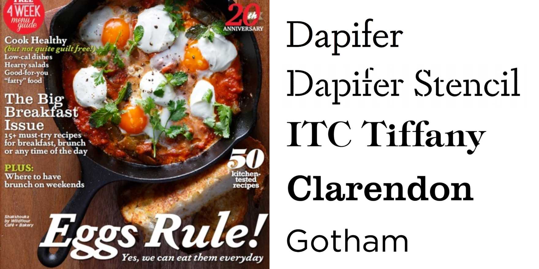 Food magazine - Fonts In Use